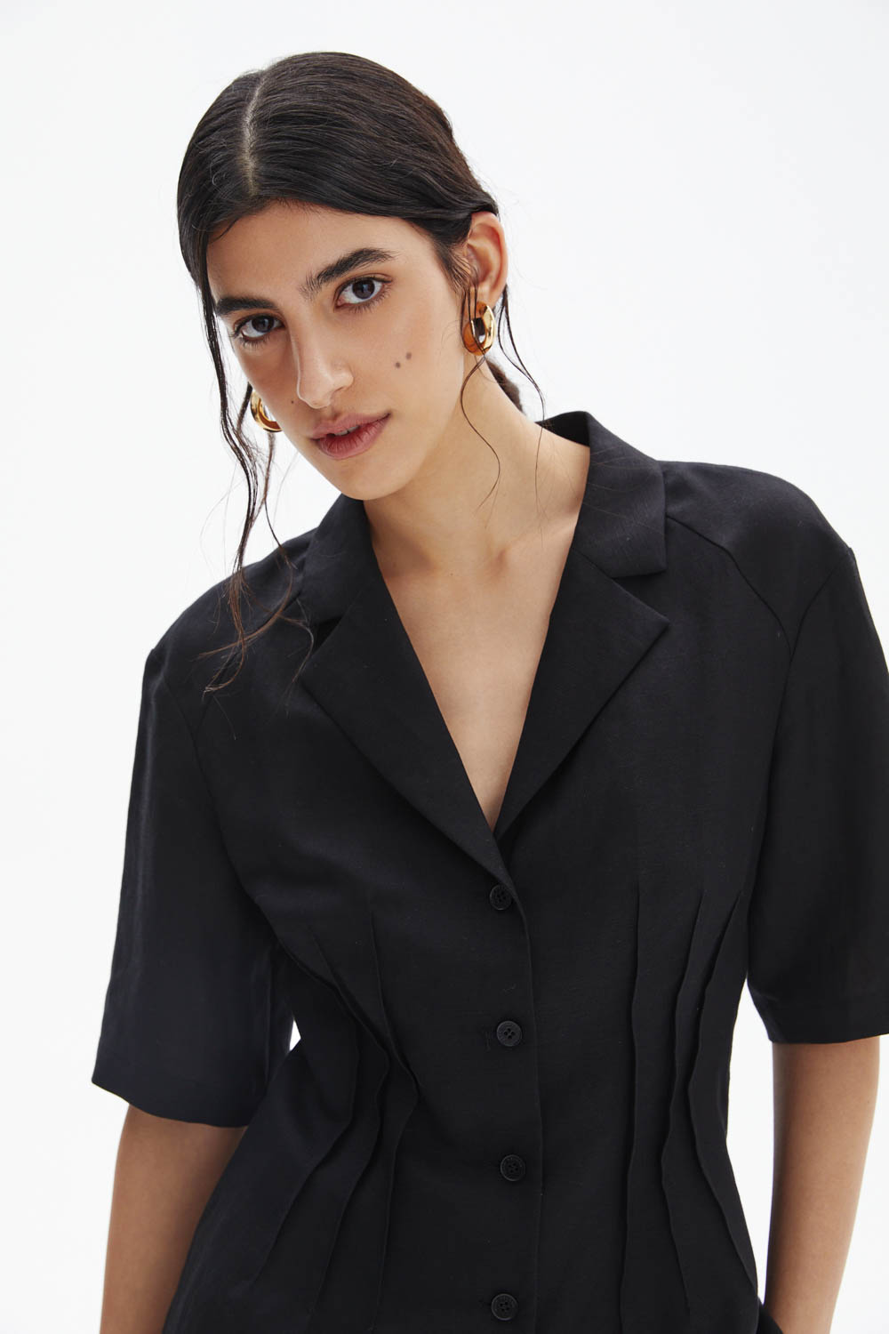 Блузка приталенная с отложным воротником, купить по цене 15490 рублей в интернет-магазине M ...